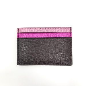 Coach | Accessories | Coach Flat Card Case Pink Metallic Heart Nwt ...